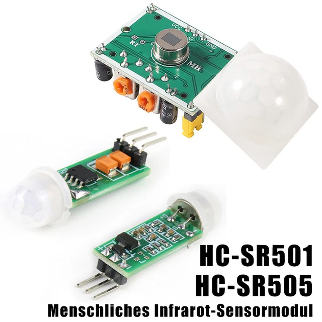 HC-SR501 / HC-SR505 Infrarot Bewegungsmelder Sensor Modul ...