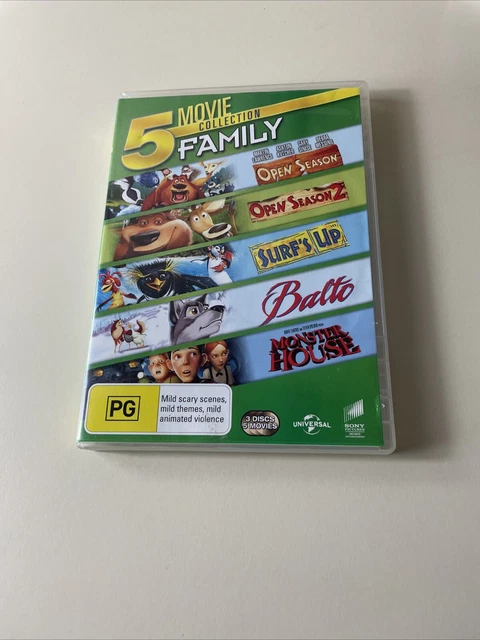 OPEN SEASON 1 & 2 / Surf's Up / Balto / Monster House - 5 Movie Set Dvd ...