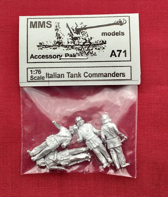 1/76TH SCALE WW2 ITALIAN TANK COMMANDERS - MMS Models White Metal ...