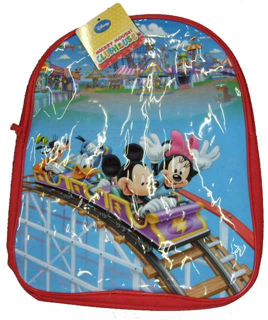 DISNEY MICKEY MOUSE Junior Backpack Childs Kids Rucksack Rollercoaster ...