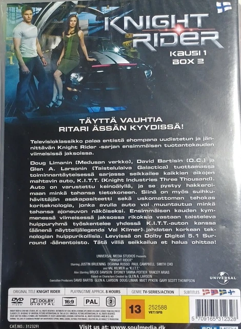 KNIGHT RIDER SERIES 1 Box 2 Dvd New Sealed Region 2 Nordic Import ...