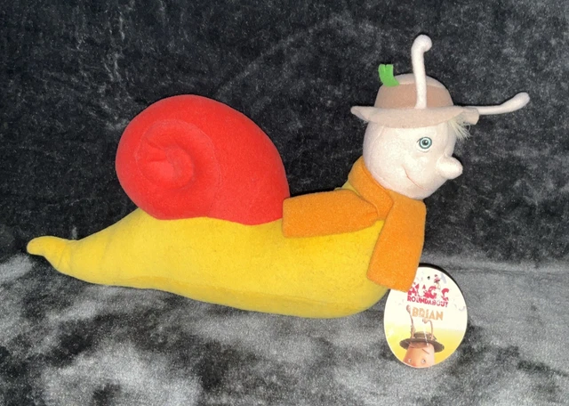 HTF MAGIC ROUNDABOUT Brian Snail 11" Soft Plush Toy By Vivid ...