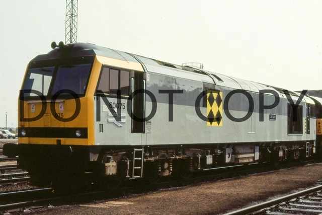 UK DIESEL TRAIN Railway Photograph Of Class 60 60075 Loco. Rm60-380 £1. ...