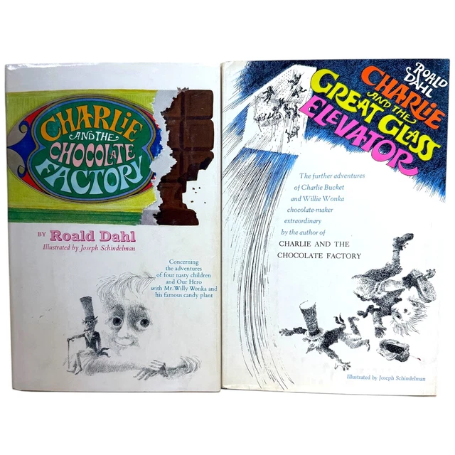 CHARLIE CHOCOLATE FACTORY & Great Glass Elevator by Roald Dahl / Early ...