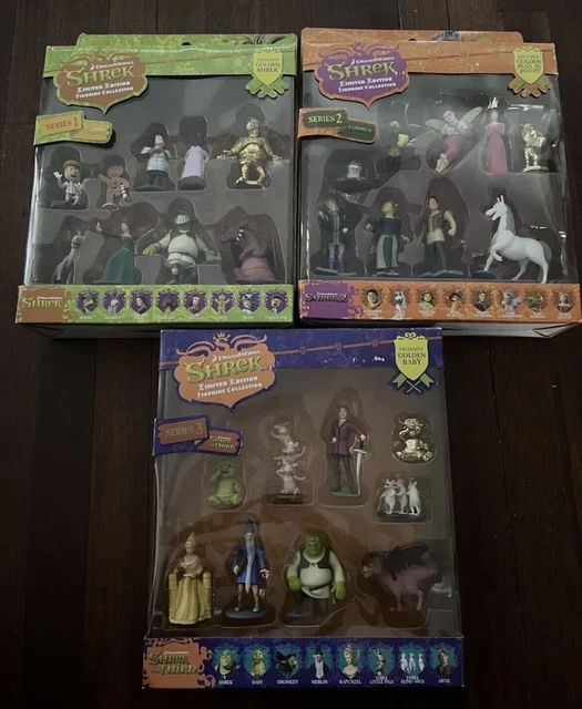 SHREK SERIES 1-3 Figurine Sets With Exclusive Golden Figurines BNIB ...