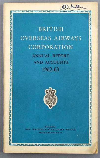 BOAC 1962-63 AIRLINE Annual Report B.o.a.c. Route Map Air Ceylon Comet ...