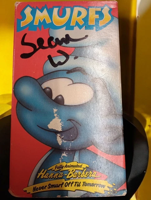 SMURFS VHS NEVER Smurf Off Til Tomorrow RARE Hannah Barbera SLIP SLEEVE ...
