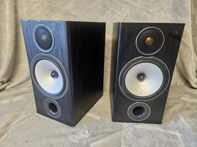 MONITOR AUDIO BX2 Bronze Bookshelf Speakers Black Oak Boxed £150.00 ...