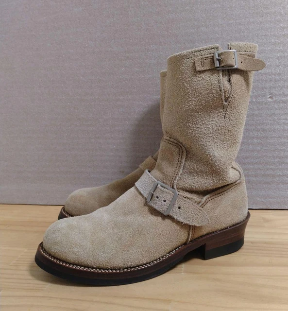 RED WING 2268 PT91 Steel Toe Engineer Boots Beige Suede Vibram Sole Men ...