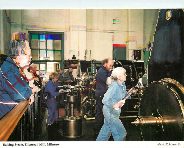 PICTURE POSTCARD_ MILNROW, Raising Steam, Ellenroad Mill £2.39 ...