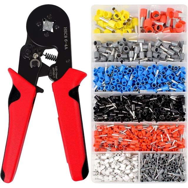 FERRULE CRIMPING TOOL Kit,Wire Ferrules Crimpers Pliers Kit, Ratchet ...