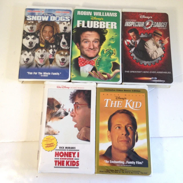 5 VHS DISNEY Family Movies Lot of 5 Clamshell Cases Flubber The Kid £13 ...