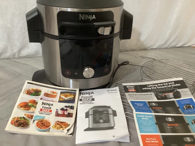 NINJA FOODI SMART lid 15-in-1 air fryer multi cooker cooking kitchen z256 £40.00 - PicClick UK