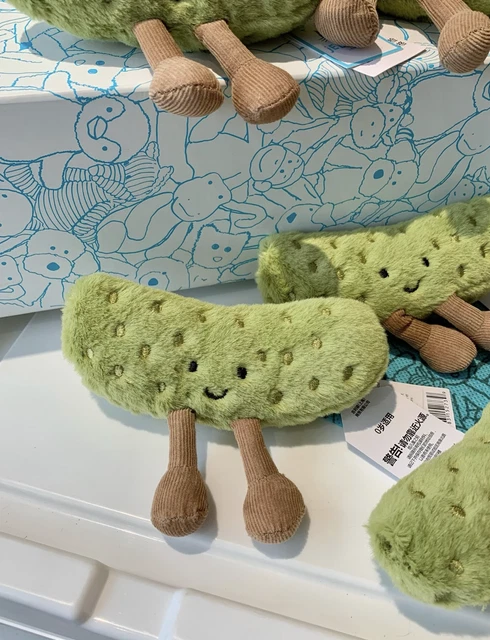 AMUSABLE GREEN SOUR Pickle Plush Toy Cute Collectible Soft Stuffed Doll ...