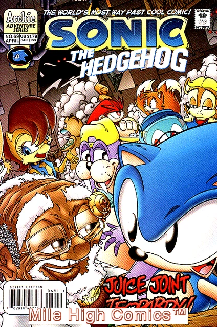 Sonic The Hedgehog The Series 1993 Series Archie 69 Near Mint