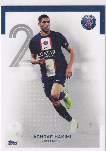 TOPPS PSG PARIS Team-Set 2023 Gioco Calcio Mappa Nr. 21 Achraf Hakimi ...