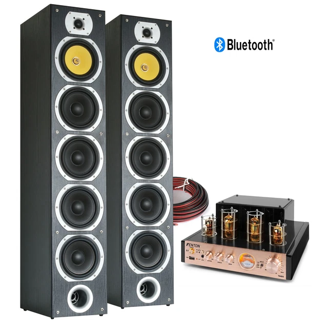 TOWER MUSIC SYSTEM with Floor Standing Speakers and HiFi Valve ...