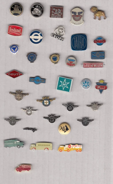 VINTAGE TRUCK LORRY pin badges 1960s BEDFORD SCANIA MAN DEUTZ VOLVO ...