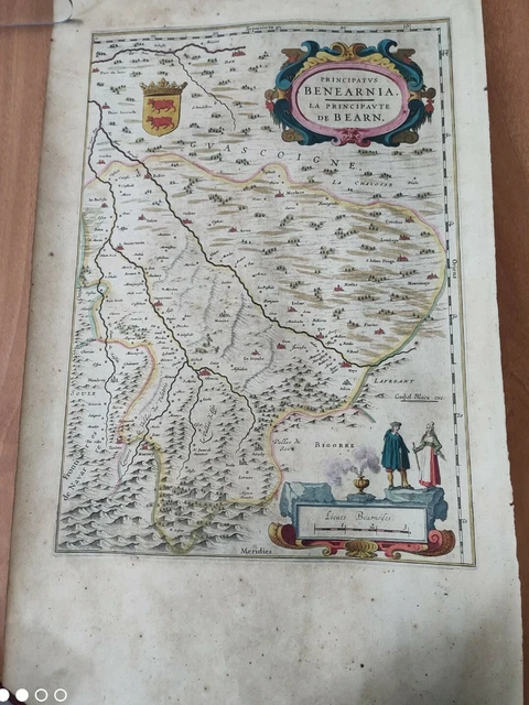 ANTIQUE MAP. MAPPA Antica Berna. Principatus Benearnia. 1640 Blaeu. EUR ...