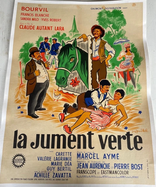 LA JUMENT VERTE 1959 Poster Affiche Originale Entoilee Bourvil Sandra Milo EUR 50,00 - PicClick FR