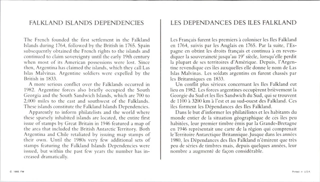 (1889) 9-12-2025 - Stamps of All Nations (with info sheet) Falkland Isl ...