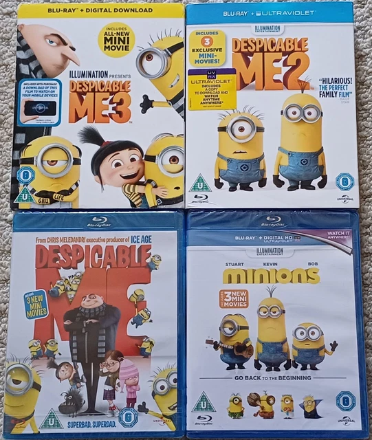 DESPICABLE ME 1-3 + Minions Blu-Ray 4 Movie Collection New & Sealed £12 ...