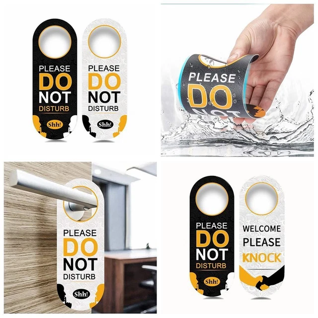 DOUBLE SIDED MEETING Label PVC Hotel Bulletin Board Durable Door Hanger ...