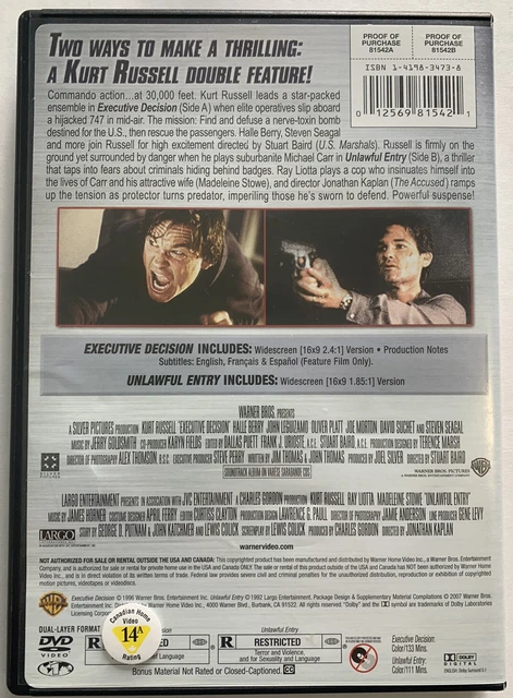 EXECUTIVE DECISION / Unlawful Entry (DVD, Kurt Russell, Ray Liotta, OOP ...