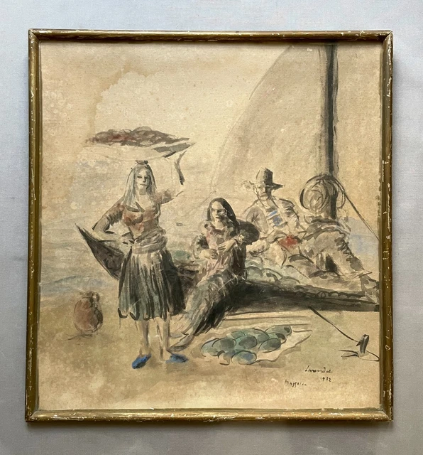 RETOUR DE PÊCHE, Marseille? Aquarelle Signée Et Datée 1933 EUR 100,00 - PicClick FR