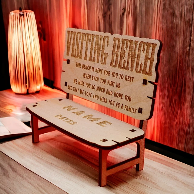 MEMORIAL BENCH PLAQUE bench in loving memory mum dad family keepsake ...