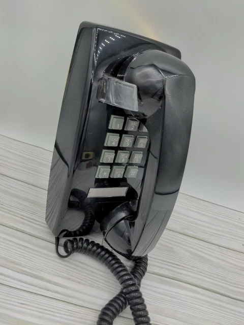 VTG CORTELCO BRAND Push Button Wall Phone Black Model 255400-VBA-20M £ ...