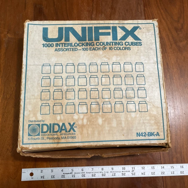 VINTAGE UNIFIX CUBES 1000 Interlocking Learning Cubes Original Box £33. ...