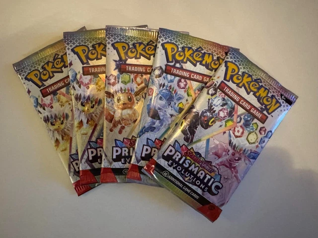 5 X PRISMATIC Evolutions Pokémon TCG Booster Packs £42.00 - PicClick UK