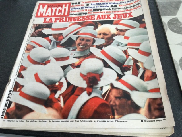 PARIS MATCH N°1418 31/07/76 Anne D'angleterre Jo D.sanda Lova Moor ...