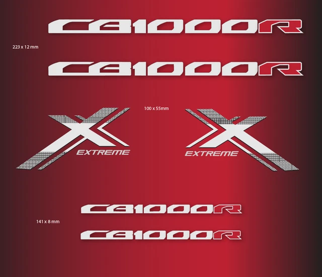 CB 1000 R extreme (rouge) autocollant sticker decal aufkleber moto EUR ...