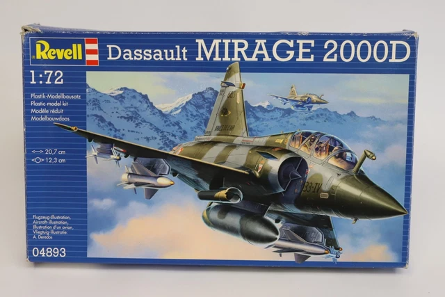 REVELL 04893 1:72 Scale Dassult Mirage 2000D Plastic Model Kit £0.99 ...