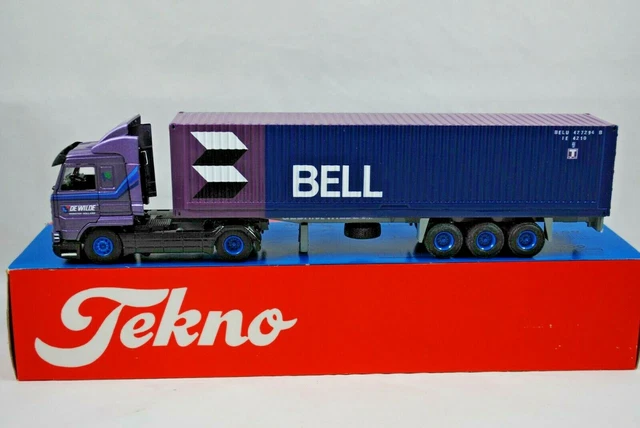 TEKNO 1:50 SCANIA 142M (450) DE WILDE Truck & Trailer with 40ft BELL ...