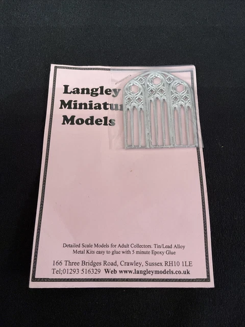 LANGLEY MINIATURE MODELS ~ X2 Metal Church Windows £10.00 - PicClick UK