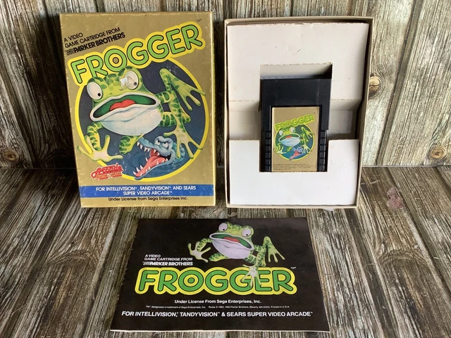 INTELLIVISION FROGGER GAME CARTRIDGE with OVERLAYS INSTRUCTIONS TESTED ...