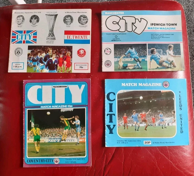 27 MANCHESTER City Home football Programmes. 1977/78 - 94/95 £10.77 ...