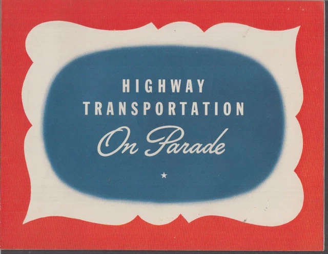 GREYHOUND BUS HIGHWAY Transportation On Parade school folder 1945 $16. ...