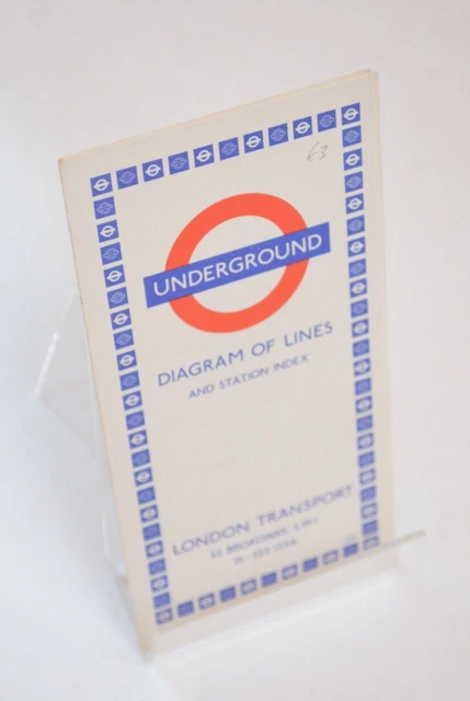 LONDON TRANSPORT UNDERGROUND Map Diagram of the Lines Garbutt 1970 £10. ...