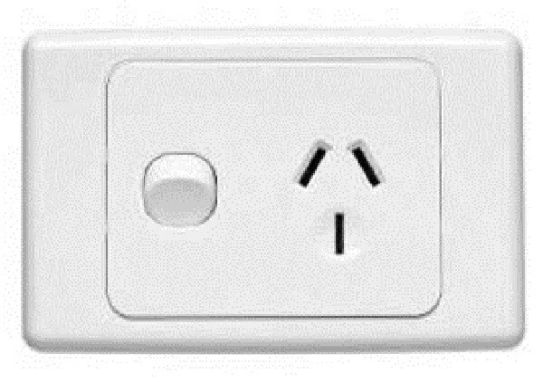 CLIPSAL 2000-SERIES SINGLE SWITCHED SOCKET 1-Pole 20A 250V 3-Pin ...