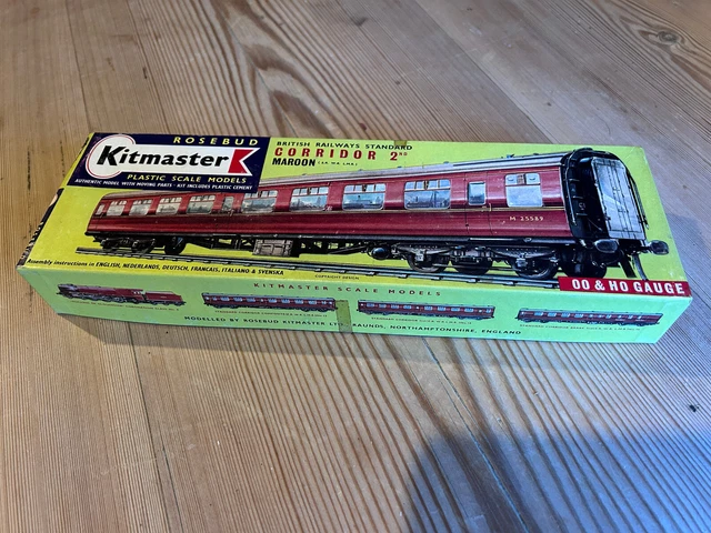 VINTAGE KITMASTER - BRITISH RAILWAYS Mk1 Coach - HO/OO MODEL Unmade KIT ...