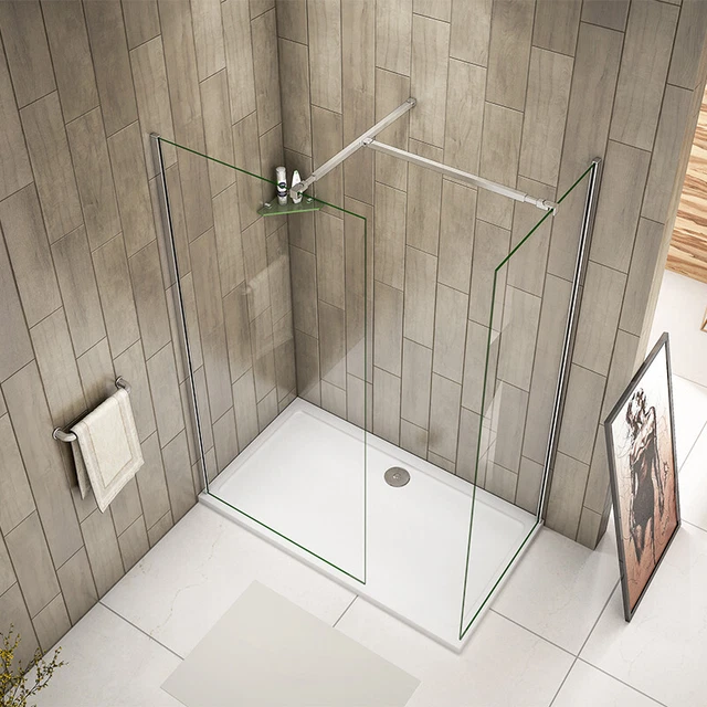 WALK IN WET Room Cubicle Shower Enclosure Screen Side Panel 185/195/200 ...