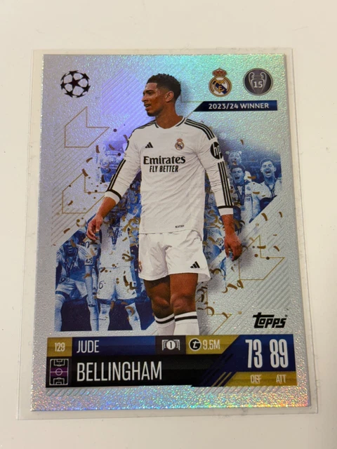 MATCH ATTAX 2024-25 Jude Bellingham Real Madrid Attax Foil Card #129 £2 ...