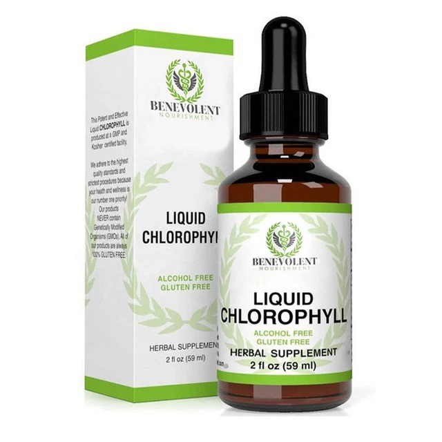 BENEVOLENT NOURISHMENT LIQUID Chlorophyll Herbal Supplement 59ml 2 oz £ ...