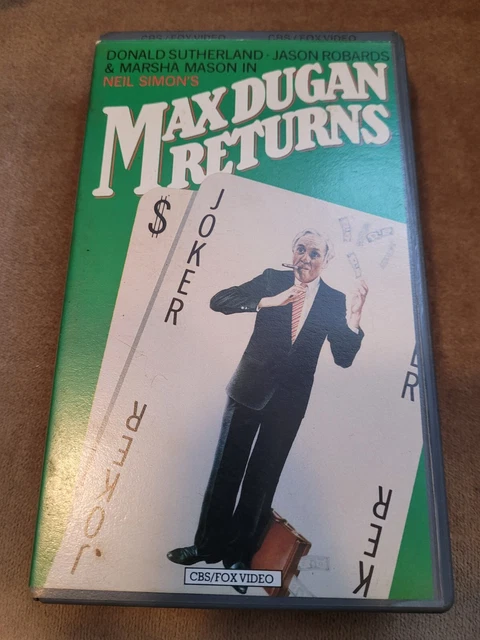 MAX DUGAN RETURNS - Pre-Cert Pal Vhs Tapejason Robards Neil Simon Cbs ...