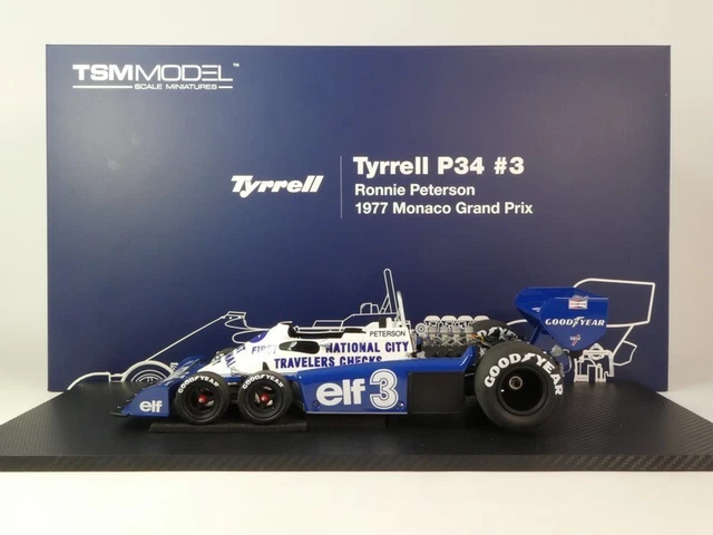 TSM TYRRELL P34 Six Wheels #3 Ronnie Peterson Monaco Gp 1977 1/12 Tsm120012 £395.51 - PicClick UK