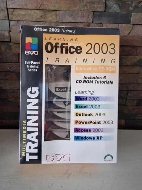 MICROSOFT OFFICE 2003 Training (Learning) Word Excel Outlook Powerpoint ...